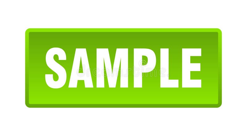 Sample Button. Sample Square Isolated Push Button. Stock Vector ...