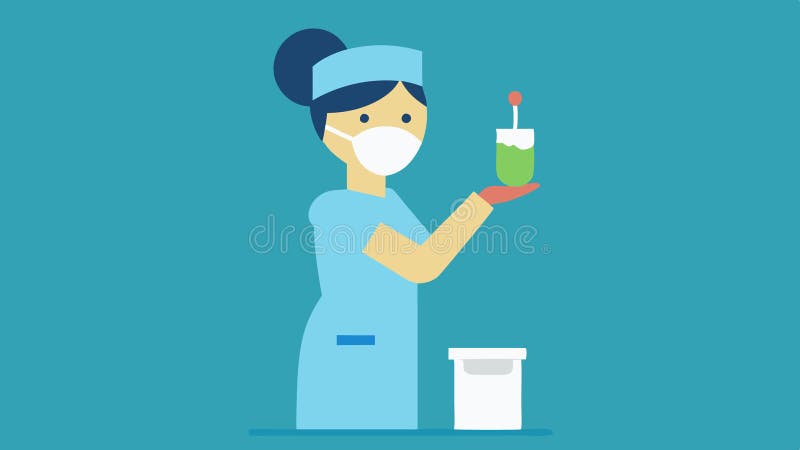 Sample Collection Process a Vector Illustrating a Nurse or Healthcare ...