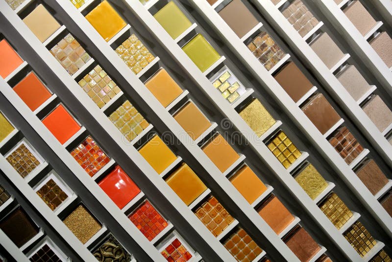 Sample of colored tiles stock image. Image of glass - 119396933