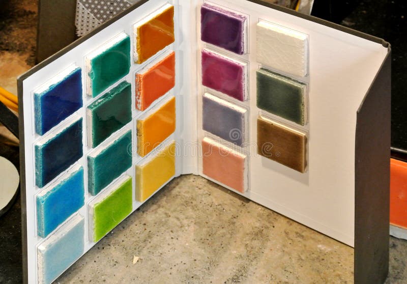 Sample of colored tiles stock photo. Image of ceramic - 119395270