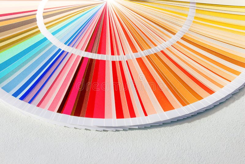Sample Colors Catalog, Color Wheel Choosing Paint Tone Stock Image ...
