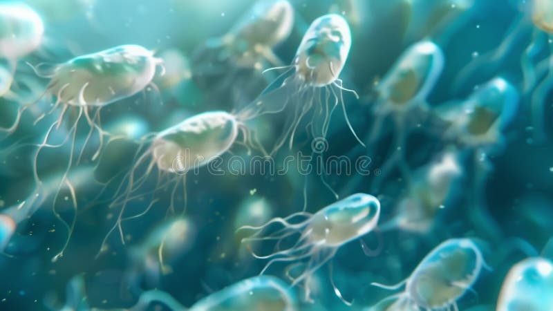 In a Sample of Contaminated Water Countless Tiny Organisms Including ...