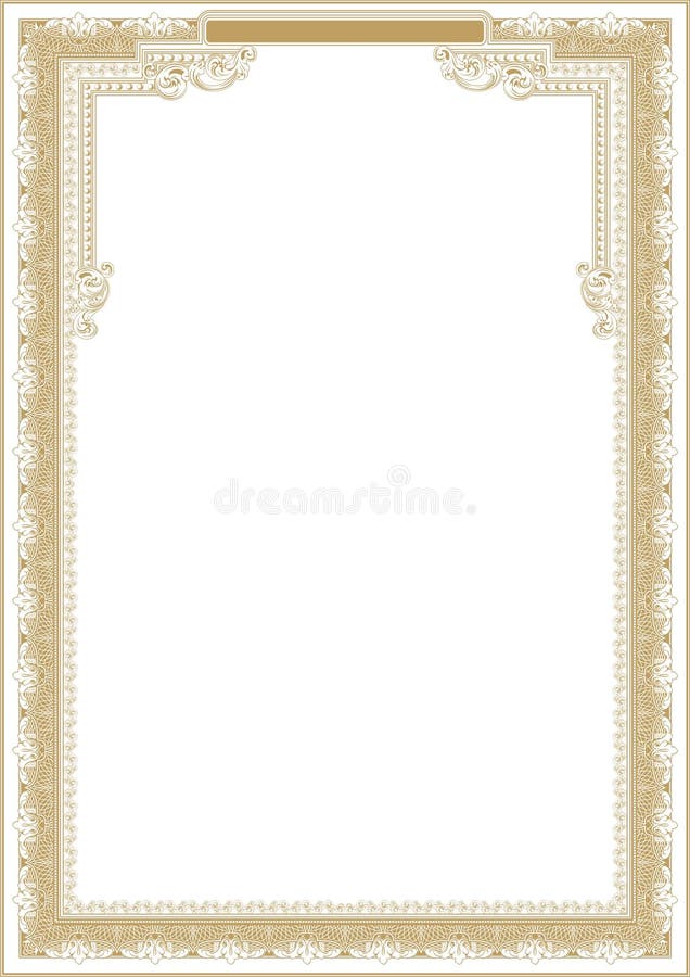 Vertical Blank Form for Creating Certificates and Other Securities Gold ... Vertical Blank Form for Creating Certificates and Other Securities Gold ...
