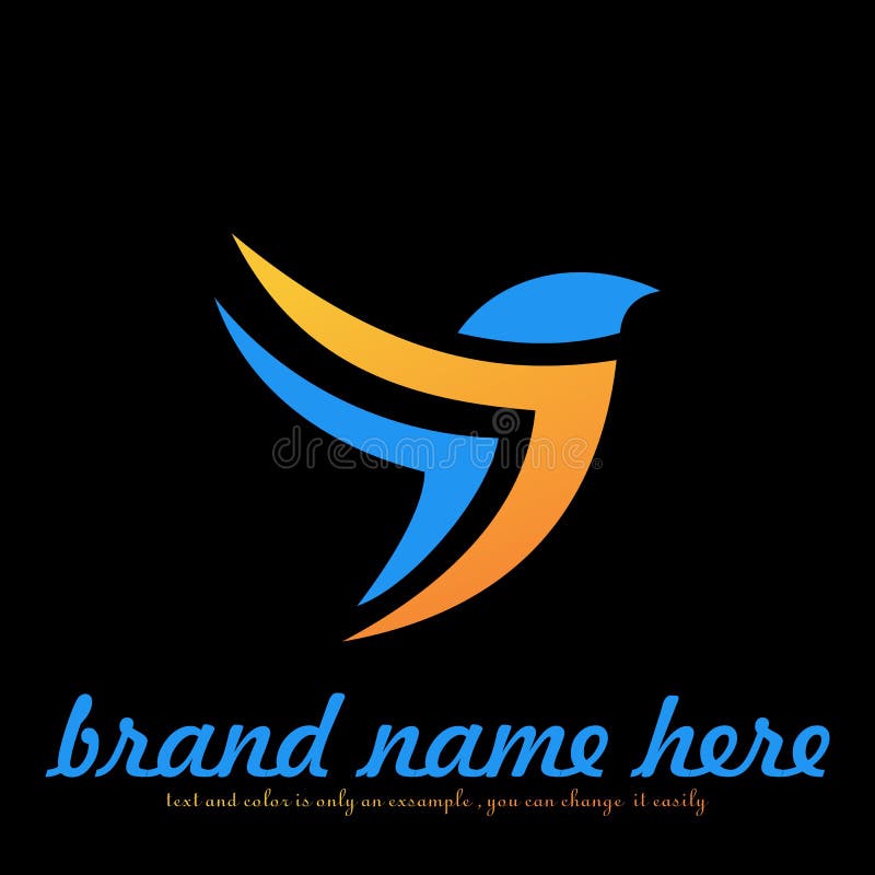 Creative bird logo stock vector. Illustration of flying - 109797699