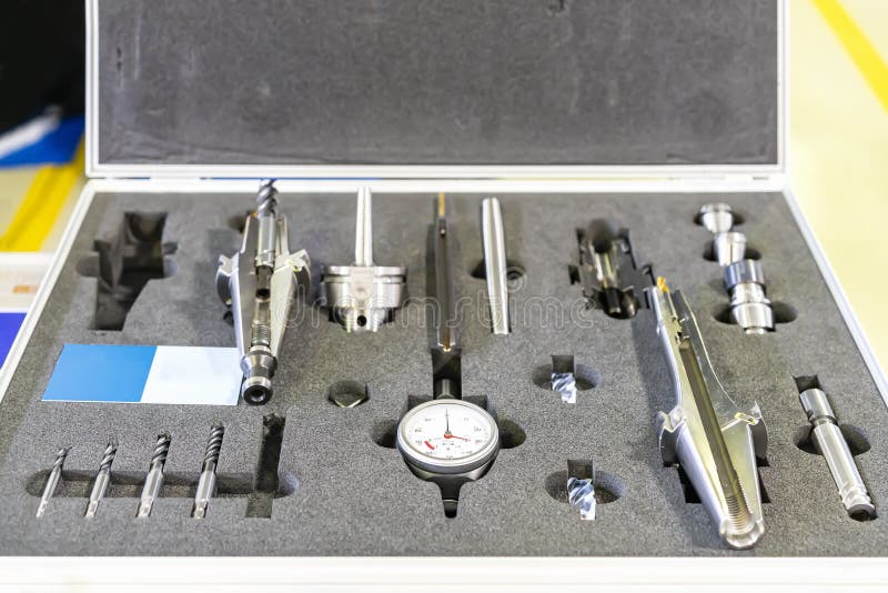 Sample Cross Section Tool Holder with Dial Gauge End Mill and Other ...