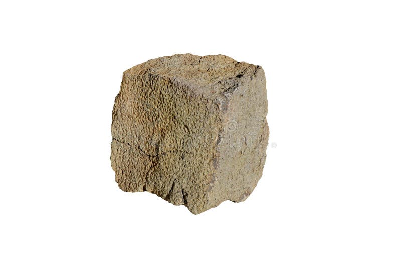 Sample of Cubic Basalt Rock Isolated on White Background. Stock Image ...