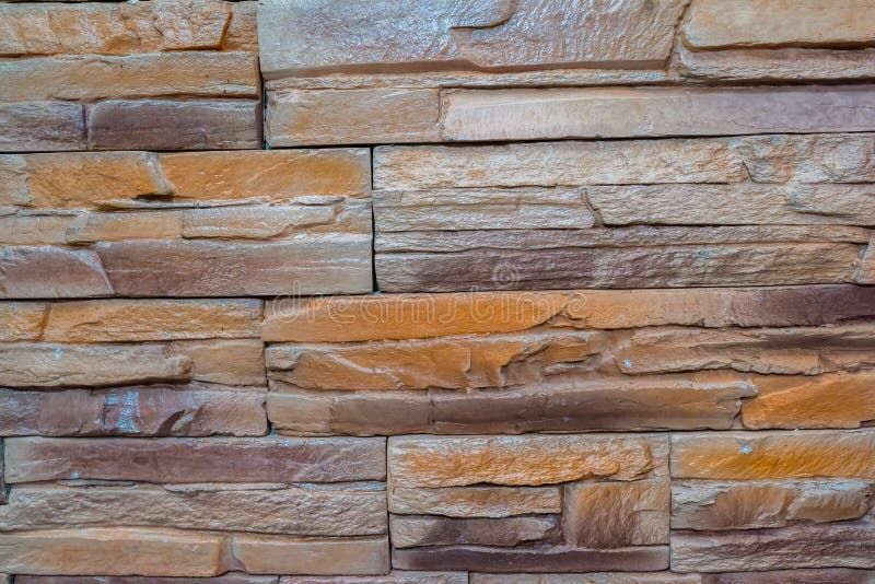 Sample of a Decorative Stone Wall. Bricks Texture Stock Photo - Image ...
