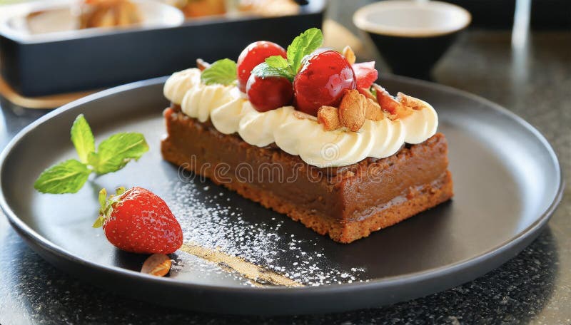 Sample Dessert Presentations from World Cuisine. Stock Image - Image of ...