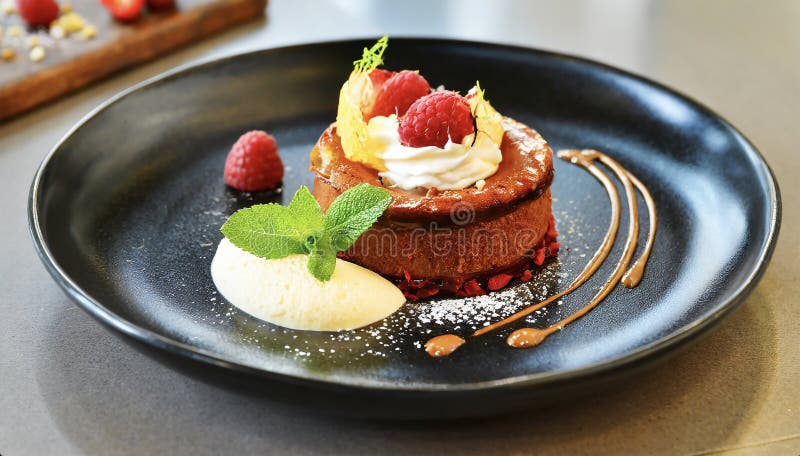 Sample Dessert Presentations from World Cuisine. Stock Image - Image of ...