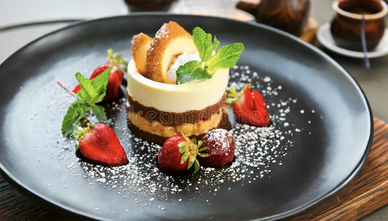 Sample Dessert Presentations from World Cuisine. Stock Photo - Image of ...