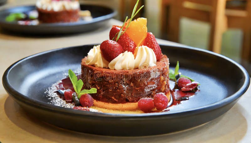 Sample Dessert Presentations from World Cuisine. Stock Image - Image of ...