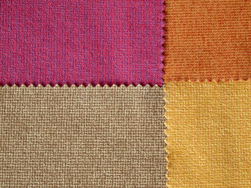 Sample Fabric Hot Tone Color Stock Image - Image of decorating, sample ...