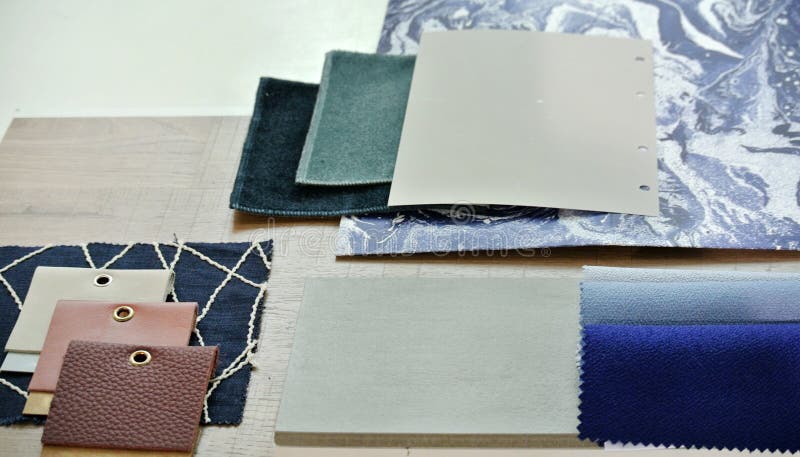 Sample of Fabric and Materials Stock Photo - Image of paper, business ...