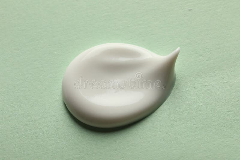 Sample of Face Cream on Light Green Background, Top View Stock Image ...