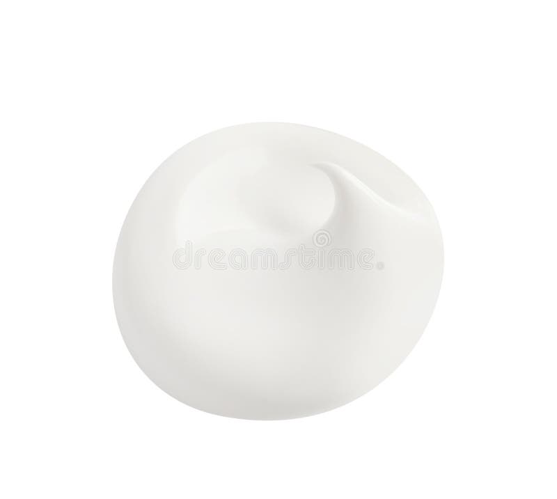 Sample of Face Cream Isolated on White, Top View Stock Photo - Image of ...