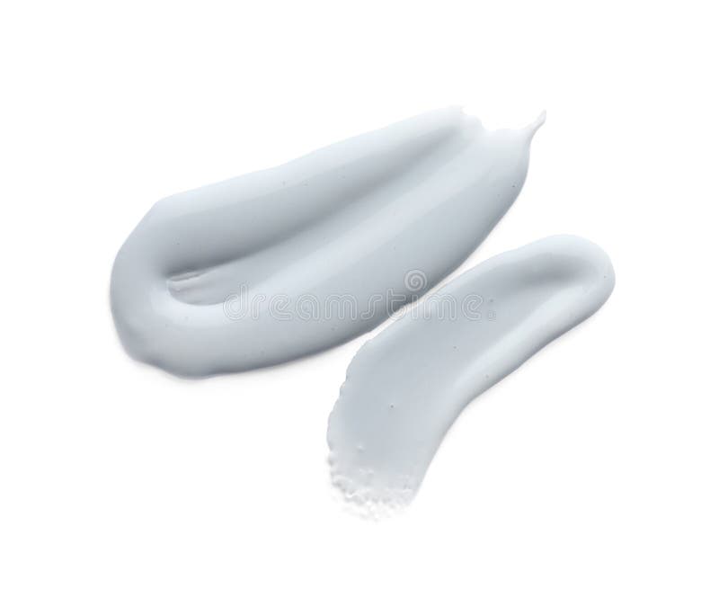 Sample of Facial Cream Isolated on White, Top View Stock Photo - Image ...