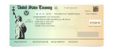 Sample of the Fake US Stimulus Check Stock Vector - Illustration of ...