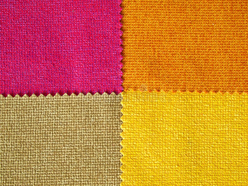 Sample Four Hot Tone Cotton Stock Photo - Image of cloth, sample: 19209380
