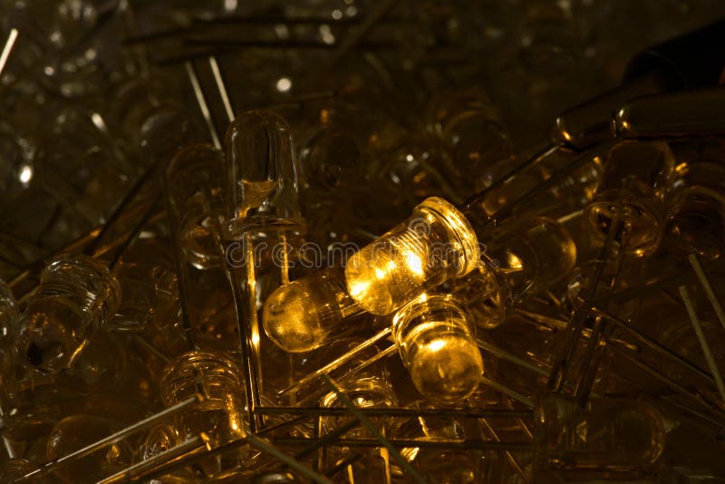 An Example of a Yellow Low Power LED in a Transparent Case. Stock Photo ...