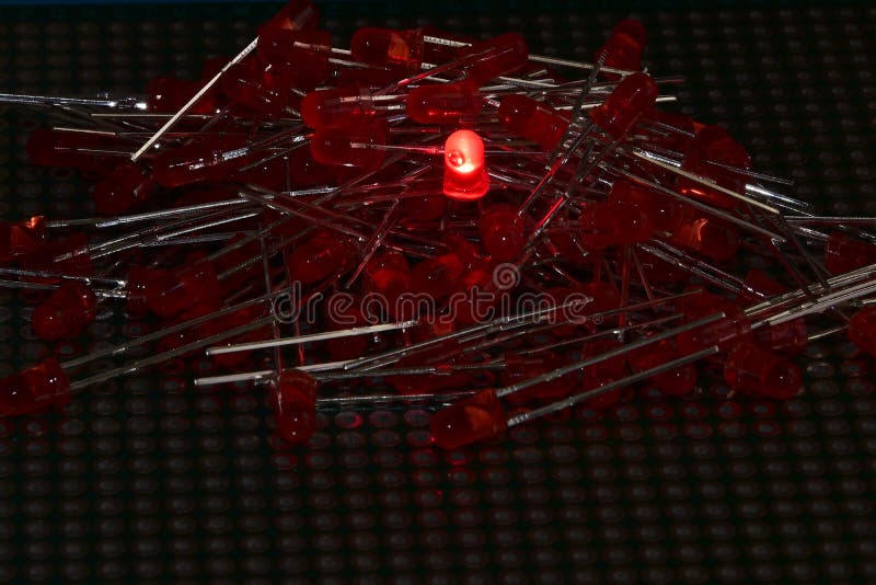 Low-power Semiconductor Red LEDs in a Semitransparent Plastic Case ...