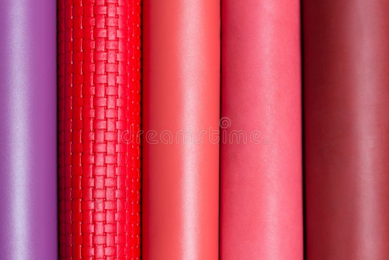 Sample - a Good Quality Leather in Various Colors. Stock Image - Image ...