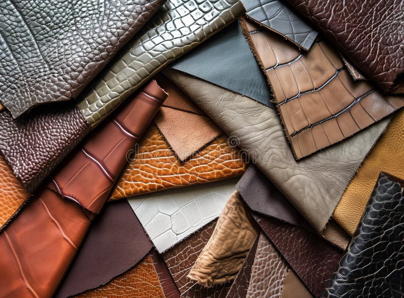 Sample - a Good Quality Leather in Various Colors. a Set of Leather ...