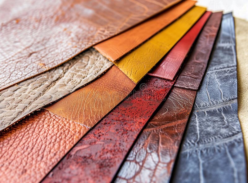 Sample - a Good Quality Leather in Various Colors. a Set of Leather ...