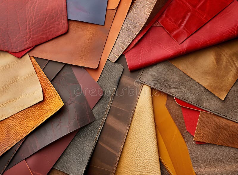 Sample - a Good Quality Leather in Various Colors. a Set of Leather ...