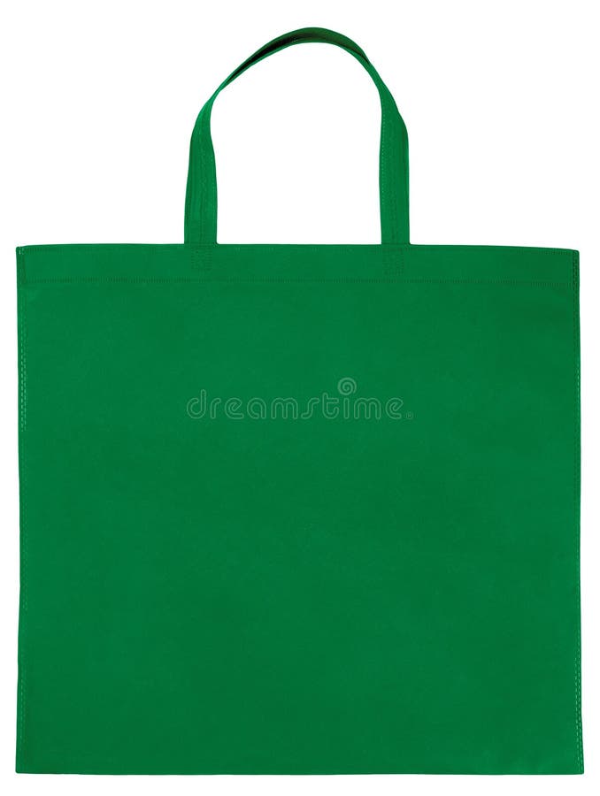 Sample Green Non-woven Bag Isolated Stock Photo - Image of lightweight ...