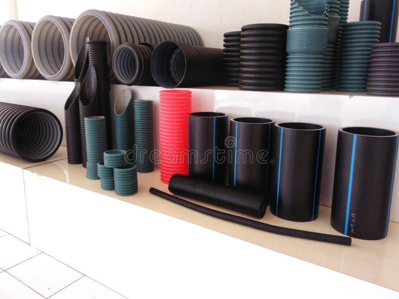 Sample of HDPE pipes stock image. Image of diameter - 186882435