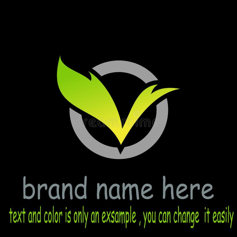 Round leaf logo stock illustration. Illustration of logo - 100226207