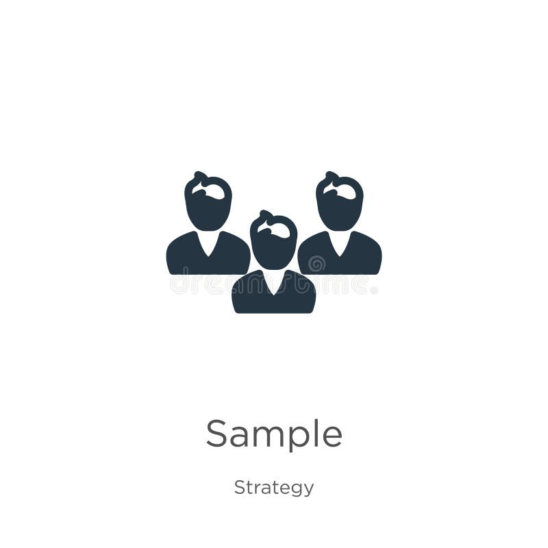 Sample Icon Vector. Trendy Flat Sample Icon from Strategy Collection ...