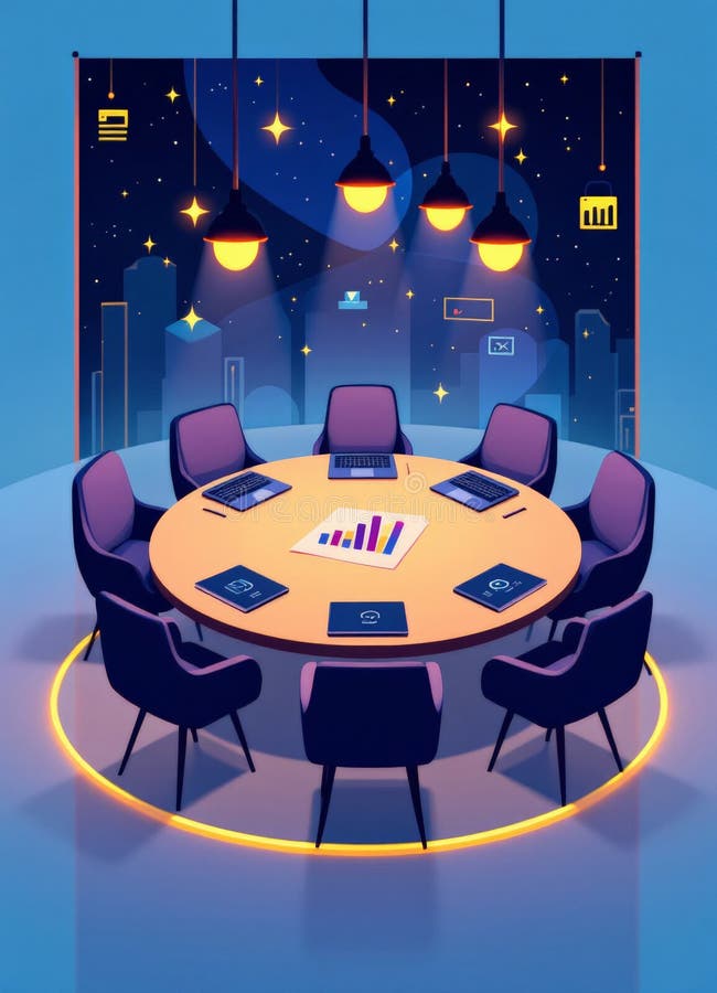 Roundtable Setup Stock Illustrations – 18 Roundtable Setup Stock ...