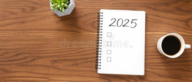 2025 Planning Notepad Blank Goals List Desktop Stock Photos - Free ...