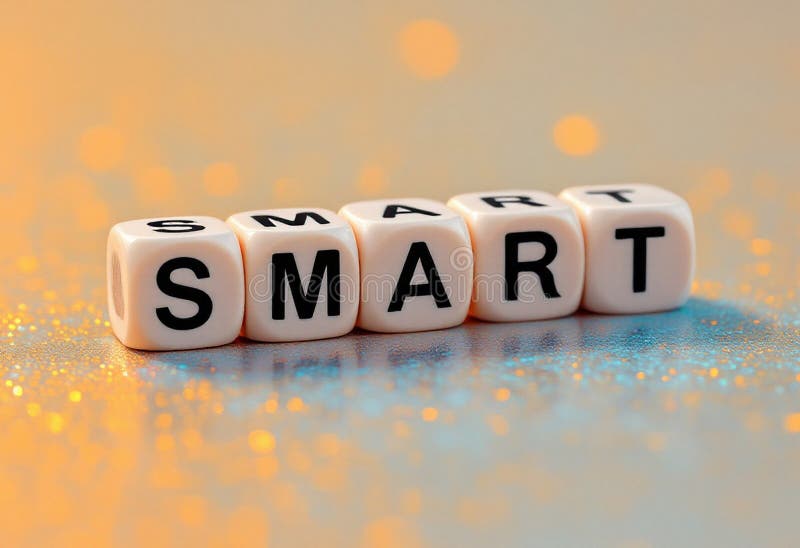 Smart Text Spelled Out with Cubes of Dices. Stock Illustration ...