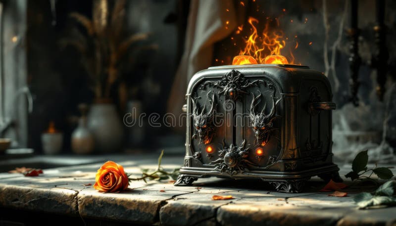 Ornate Dragon Emblazoned Toaster Stock Illustrations – 1 Ornate Dragon ...