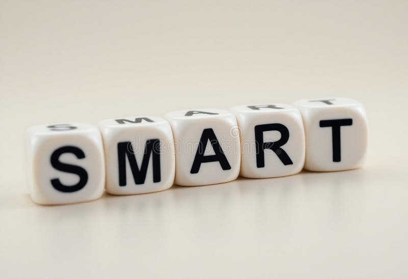 Smart Text Spelled Out with Cubes of Dices. Stock Illustration ...
