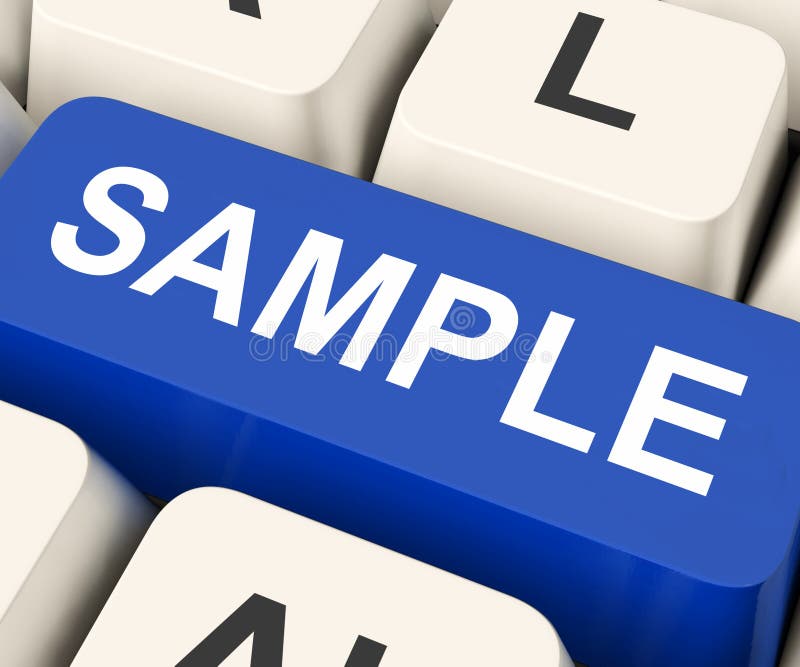 Sample Key Means Trial or Sampling Stock Illustration - Illustration of ...