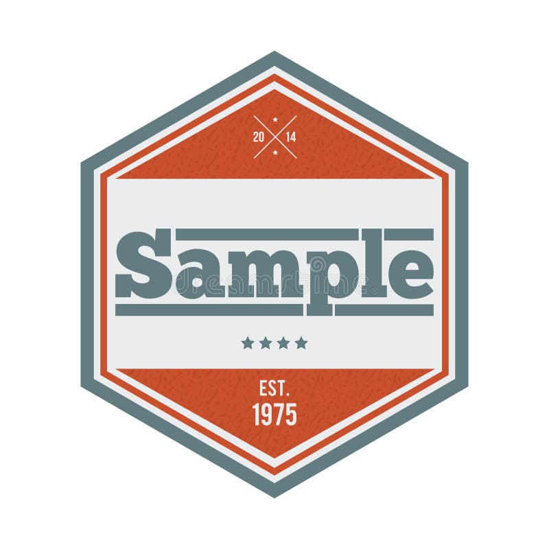 Sample Label. Vector Illustration Decorative Design Stock Vector ...