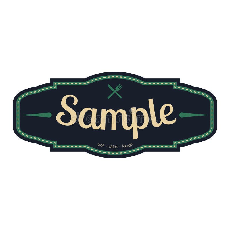 Sample Label. Vector Illustration Decorative Design Stock Vector ...