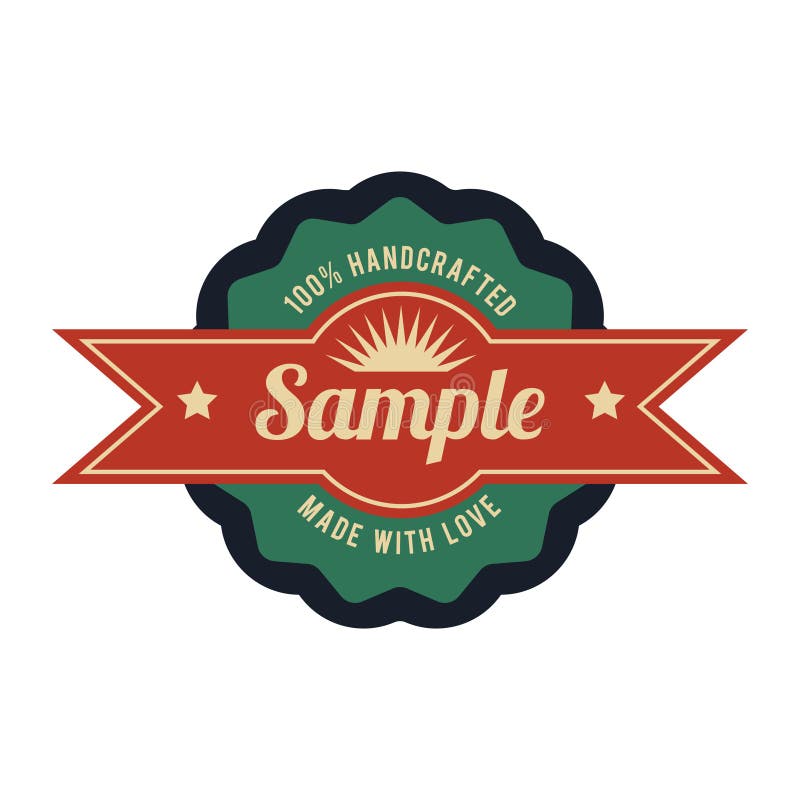 Sample Label. Vector Illustration Decorative Design Stock Vector ...