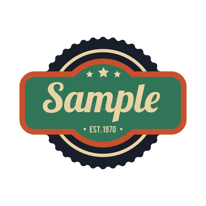 Sample Label. Vector Illustration Decorative Design Stock Vector ...