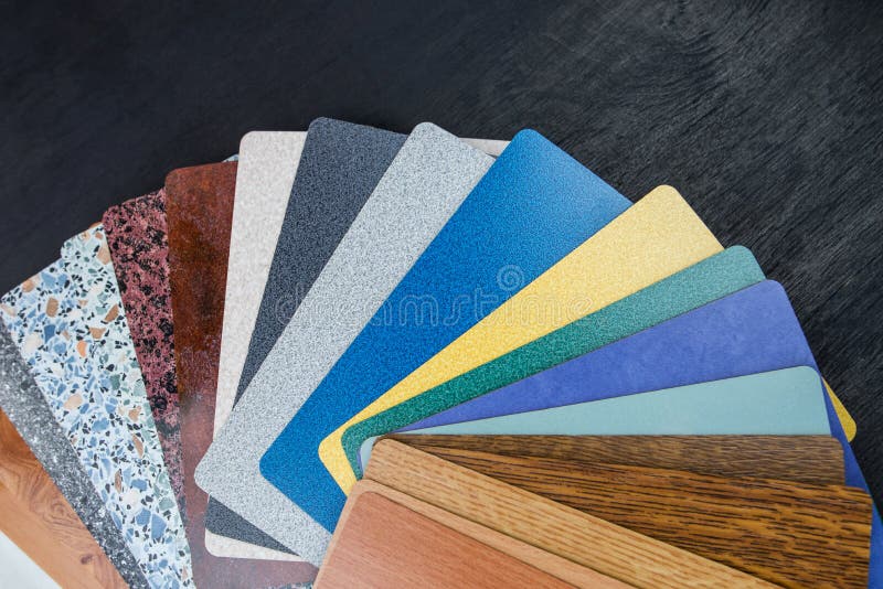 A Sample of Laminated Chipboard and Countertops Stock Photo - Image of ...