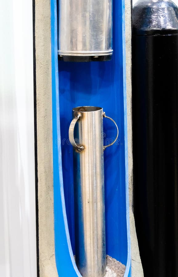 A Sample of Laying a Plastic Pipe in the Ground Stock Photo - Image of ...