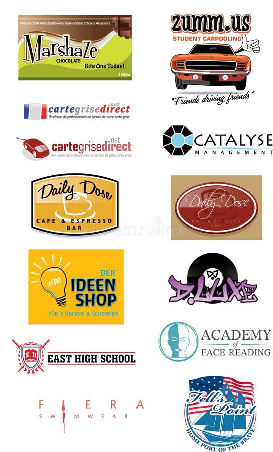 Sample logo design stock vector. Illustration of colorful - 19592123