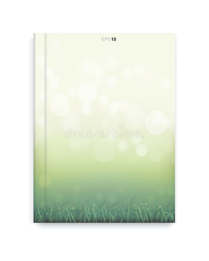 Sample Magazine Cover Template and Abstract Grass Field on Book Cover ...