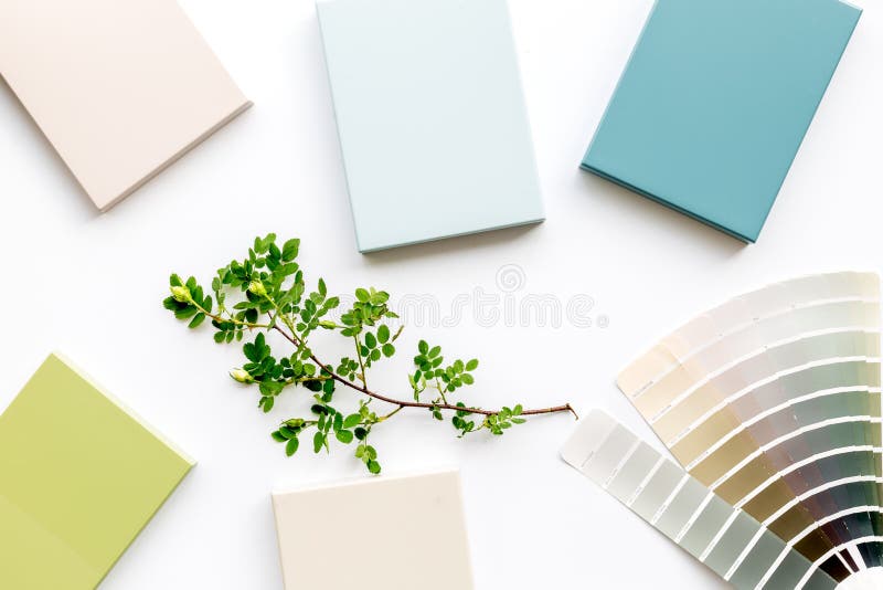 Sample of Material and Color Scheme for Interior Design, Above View ...