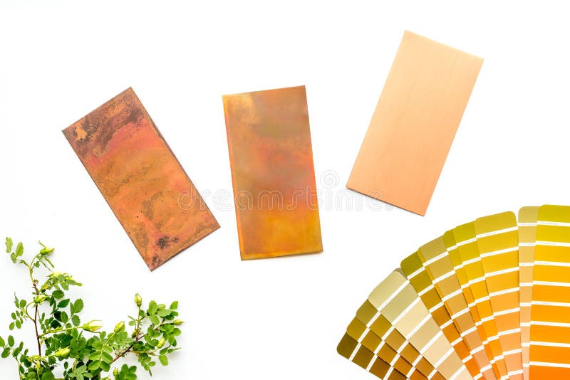 Sample of Material and Color Scheme for Interior Design, Above View ...