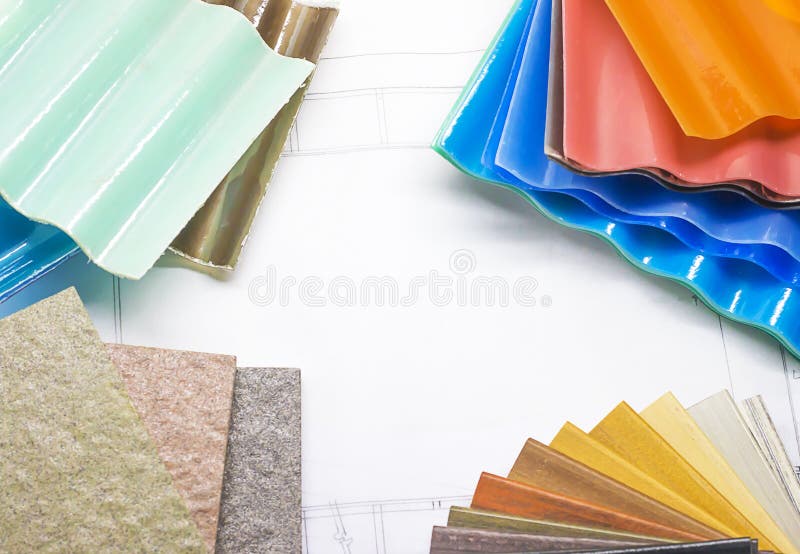 Sample Material in Home Design with Copy Space Stock Photo - Image of ...