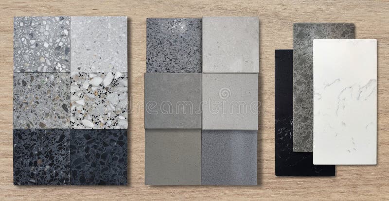Composition of Interior Material Samples Consists Palette of Wooden ...